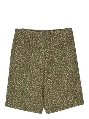Maison Kitsuné Floral-print Bermuda Shorts - Green