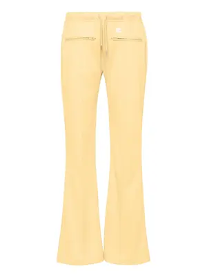 COURREGES Logo-appliqué Wide Trousers - Yellow