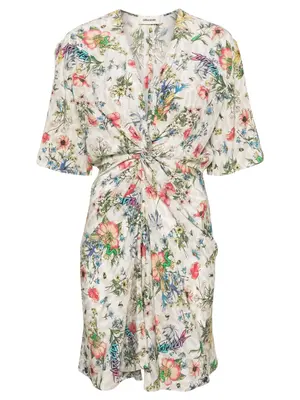 ZADIG&VOLTAIRE Zadig&Voltaire Rozom Twisted Garden-Print Minidress