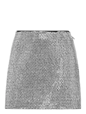Philipp Plein Crystal-embellished Miniskirt - Black