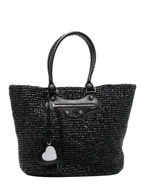 Balenciaga Large Le Cagole Panier Tote Bag - Black