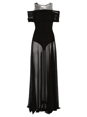 ATU BODY COUTURE Round-neck Maxi Dress - Black