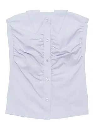 LOW CLASSIC Low Classic Button-Up Strapless Top