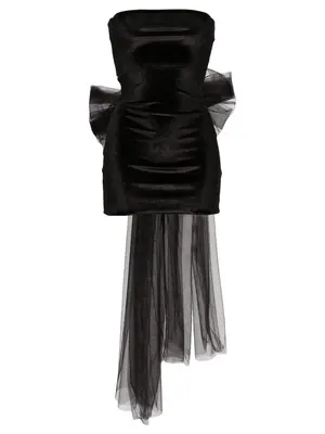 ATU BODY COUTURE Velvet Bow Miniskirt - Black