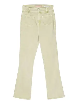 7 For All Mankind High-rise Slim-kick Jeans - Green