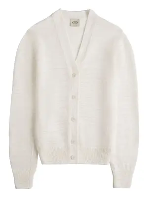 TOD'S V-neck Knit Cardigan - White