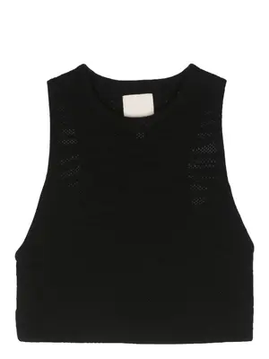 EMPORIO ARMANI Emporio Armani Knitted Cropped Top
