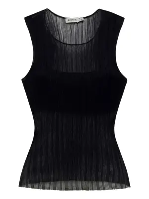 Simkhai Oakley Semi-sheer Tank Top - Black
