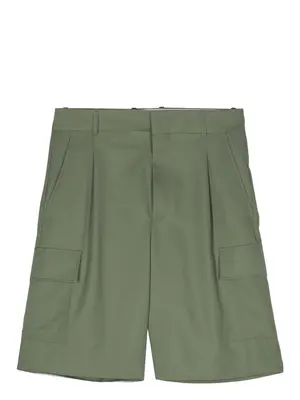 Drole De Monsieur Pleat-detail Cargo Shorts - Green
