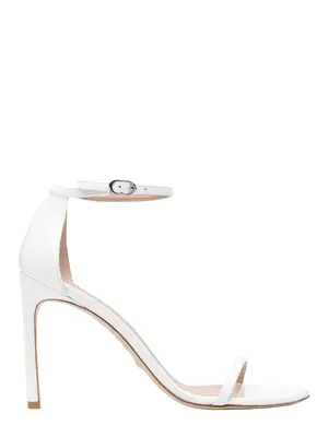 STUART WEITZMAN Nudistsong 110mm Leather Sandals - White