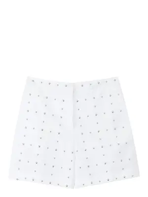Fabiana Filippi Stud-detail Tailored Short - White