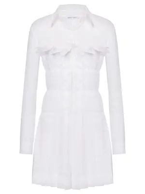 Alberta Ferretti Draped Mini Dress - White