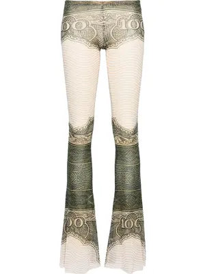 Jean Paul Gaultier Cartouche Flared Trousers - Neutrals