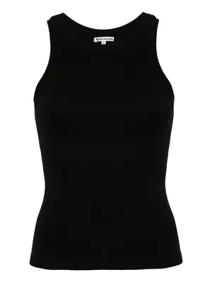 REFORMATION Tasha Ribbed Tank Top - Black