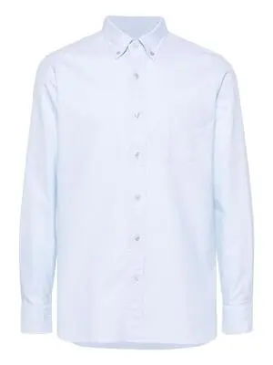 TOM FORD Button-down Collar Cotton Shirt - Blue