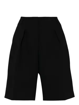Jacquemus Ovalo Pleated Shorts - Black