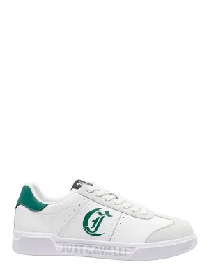 Just Cavalli Logo-print Leather Sneakers - White