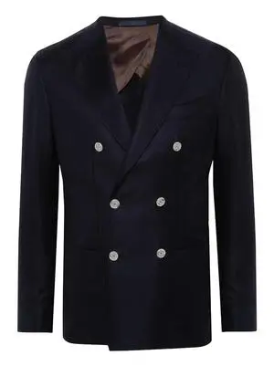 BARBA NAPOLI Double-breasted Blazer - Blue