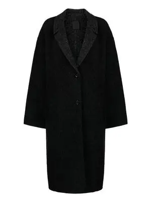 GIVENCHY Contrasting-Lapel Single-Breasted Coat