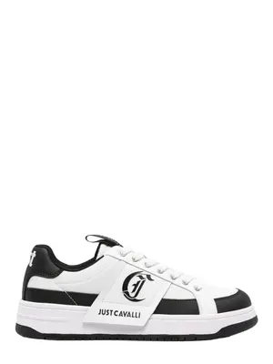 Just Cavalli Logo-print Leather Sneakers - White