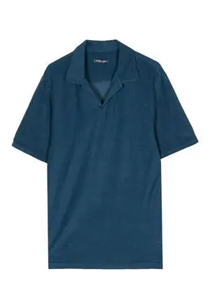 Frescobol Carioca Faustino Towelling-finish Polo Shirt - Blue