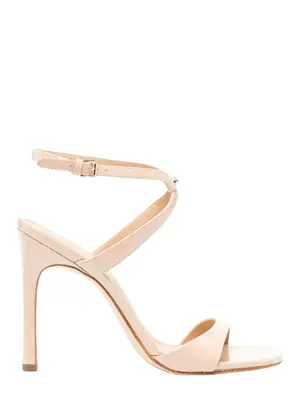 Michael Kors 115mm Logo-plaque Leather Sandals - Neutrals