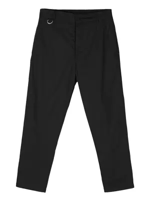 LOW BRAND Mid-rise Tapered Trousers - Black