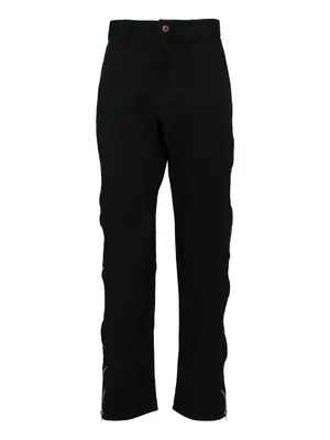 BLACK COMME DES GARÇONS Zip-up Tapered Trousers - Black
