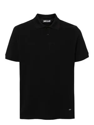 Just Cavalli Piqué-weave Polo Shirt - Black