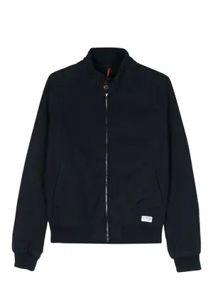 FAY Logo-patch Ripstop Jacket - Blue