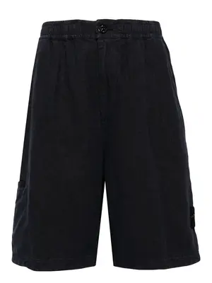 Stone Island Compass-motif Bermuda Shorts - Blue