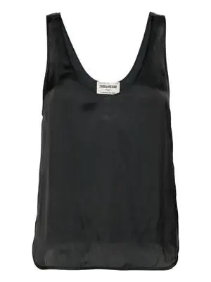 Zadig&Voltaire Carys Satin Tank Top - Black