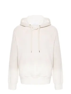 Neil Barrett Ombré-effect Cotton Hoodie - White