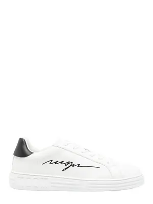 MSGM Iconic Leather Sneakers - White