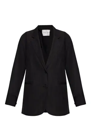 FORTE_FORTE Single-breasted Twill Blazer - Black