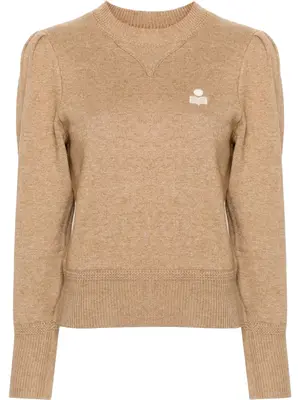 MARANT ETOILE Kelaya Logo-embroidered Jumper - Neutrals