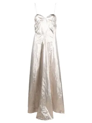 FORTE_FORTE Sweetheart-neck Lamé Gown - Silver