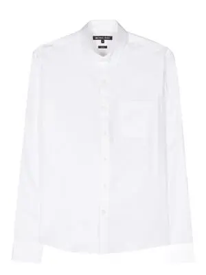 Michael Kors Logo-embroidered Cotton Shirt - White