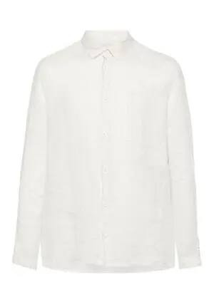 Transit Straight-collar Linen Shirt - Neutrals