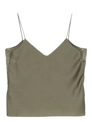 BA&SH Satin Lace-Paneled Camisole