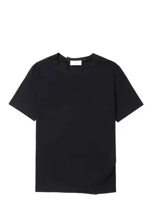 POST ARCHIVE FACTION Round-neck Cotton T-shirt - Black