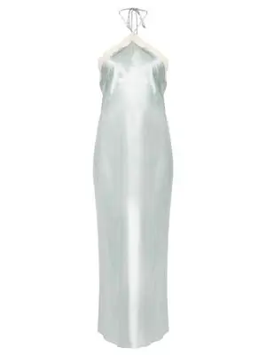 Reformation Daniela Halterneck Silk Dress - Red | Editorialist
