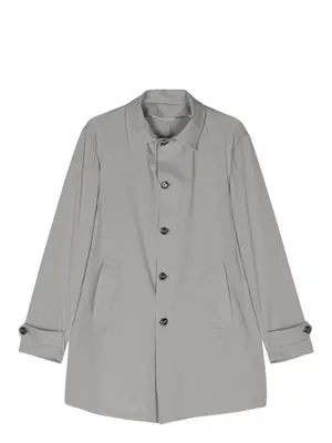 BARBA NAPOLI Spolverino Single-breasted Coat - Grey