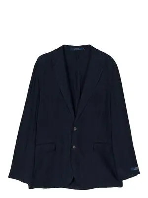 Polo Ralph Lauren Single-breasted Linen Blazer - Blue