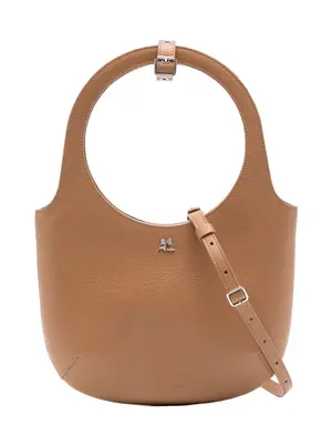 COURREGES Holy Leather Tote - Brown