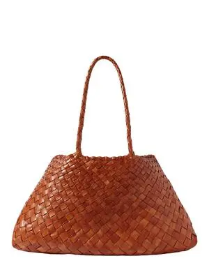 Dragon Diffusion Santa Croce Woven Leather Tote Bag - Brown