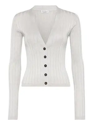 BRUNELLO CUCINELLI Ribbed V-neck Cardigan