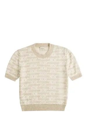 TOD'S Chain-motif Knitted Top - Neutrals