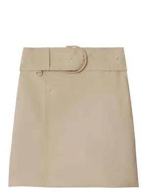 Burberry Wrap Canvas Skirt - Neutrals