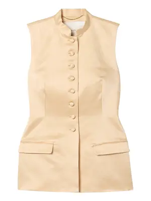 ADAM LIPPES Adam Lippes Duchesse-satin Vest